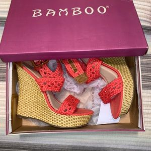 BAMBOO | Shoes | Bamboo Women Pompey39 High Wedge Sandals | Poshmark